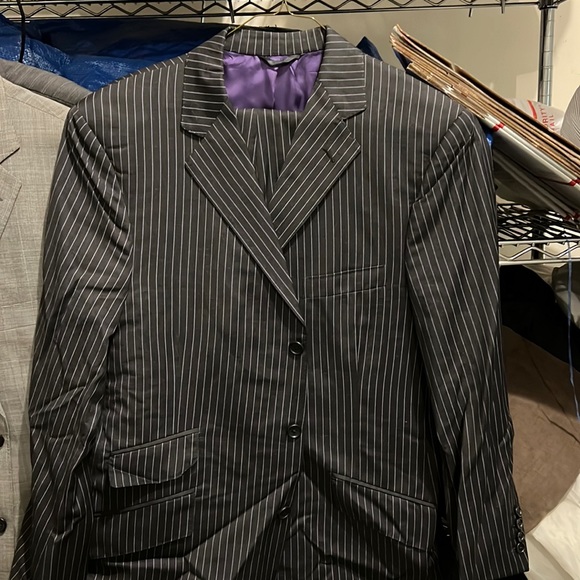 Mr Ned | Suits & Blazers | Mens Excellent Condition Dark Grey Wpurple ...